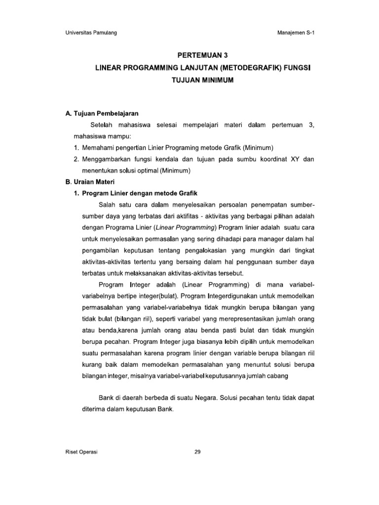 #4 Program - Linier - Metode - Grafik DGU | PDF