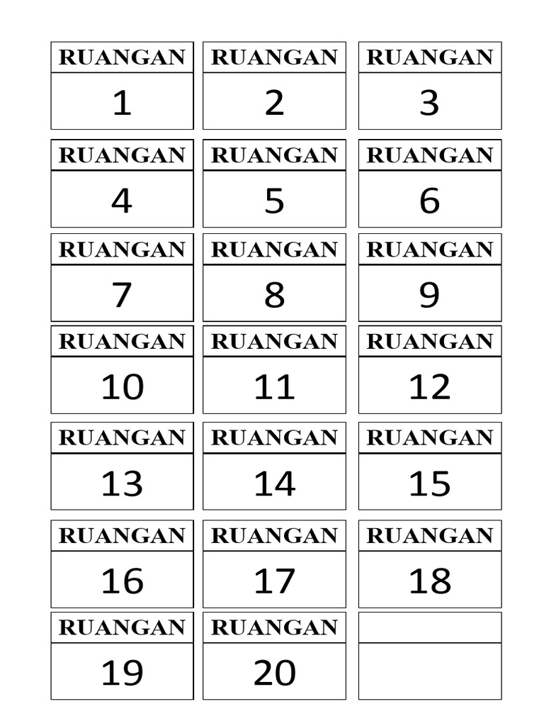Nomor Meja Ujian Sekolah | PDF