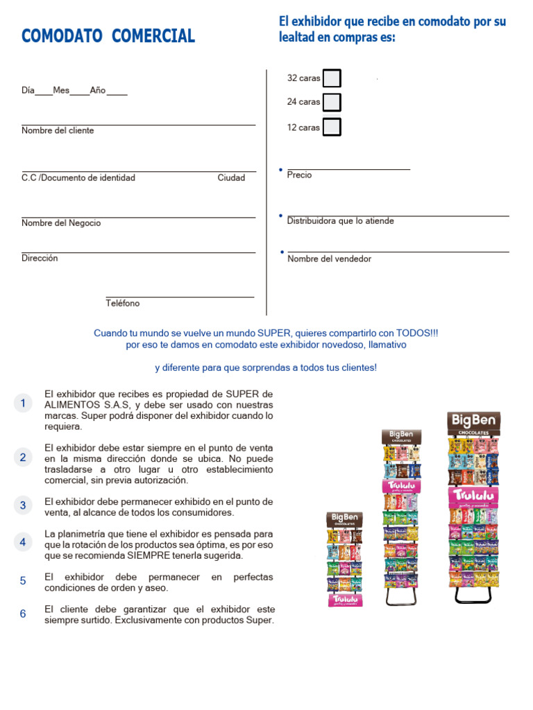 Comodato Exhibidores Mundo Snacks (1) | PDF | Privacidad