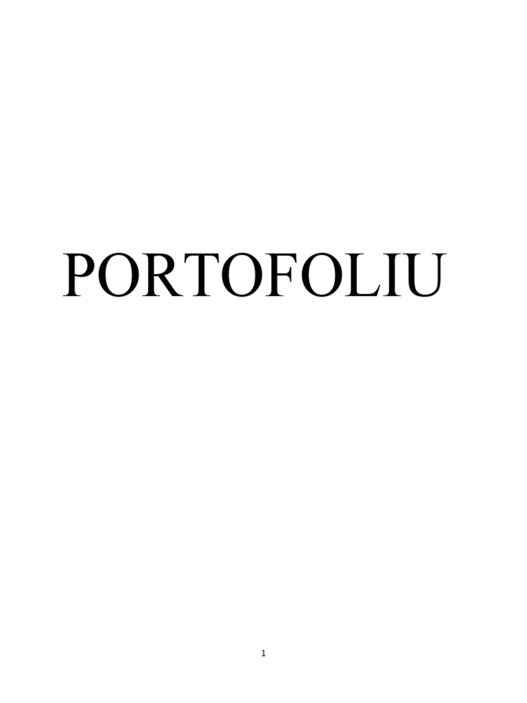 Portofoliu | PDF
