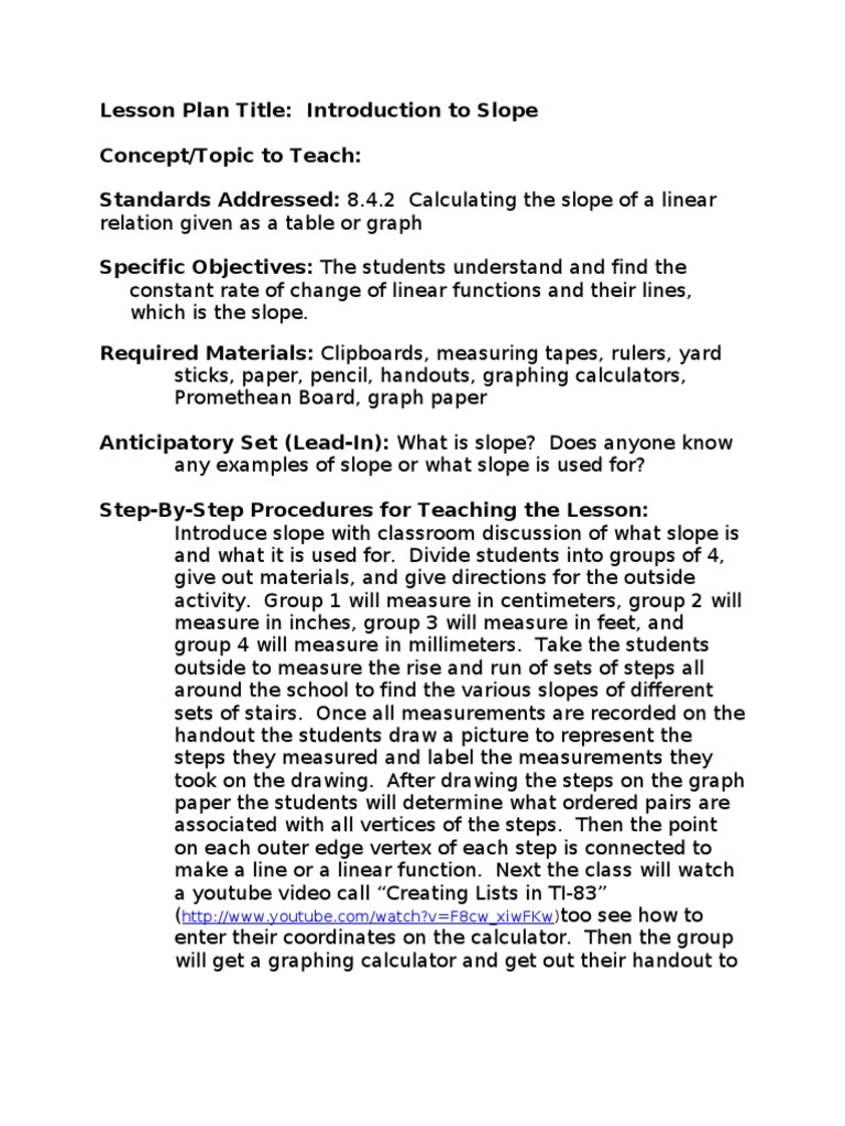 Teaching Slope through Hands-On Activities | PDF | Slope | Derivative