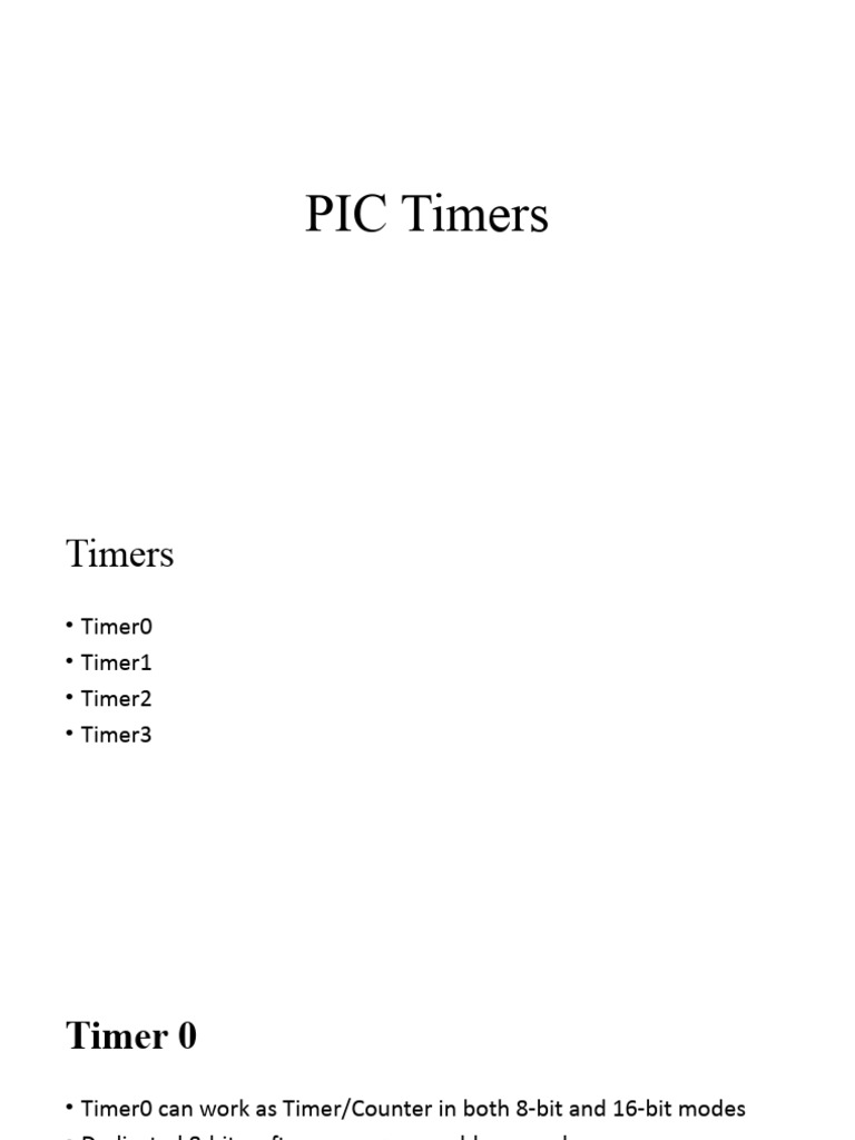 PIC Timers | PDF | Timer | Computer Hardware