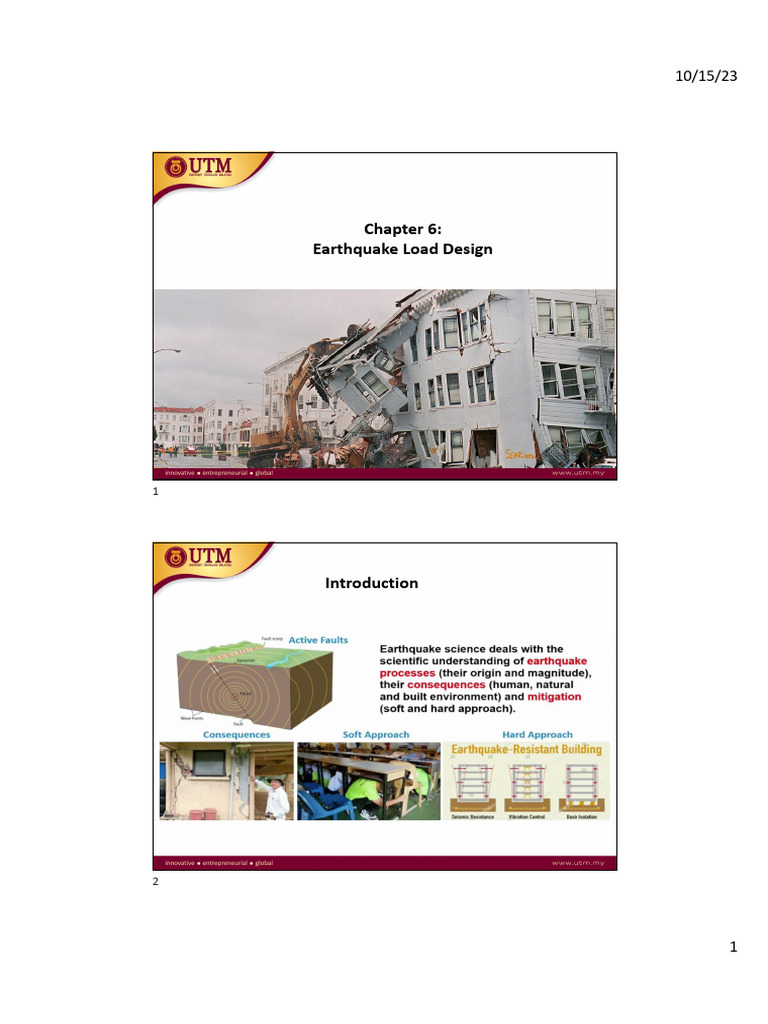 Earthquake Load Design Overview | PDF | Computers