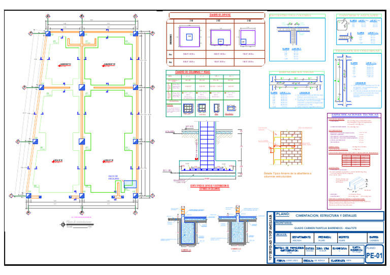 Cuadro de Columnas Y Vigas | PDF | Materiales de construcción | Materiales