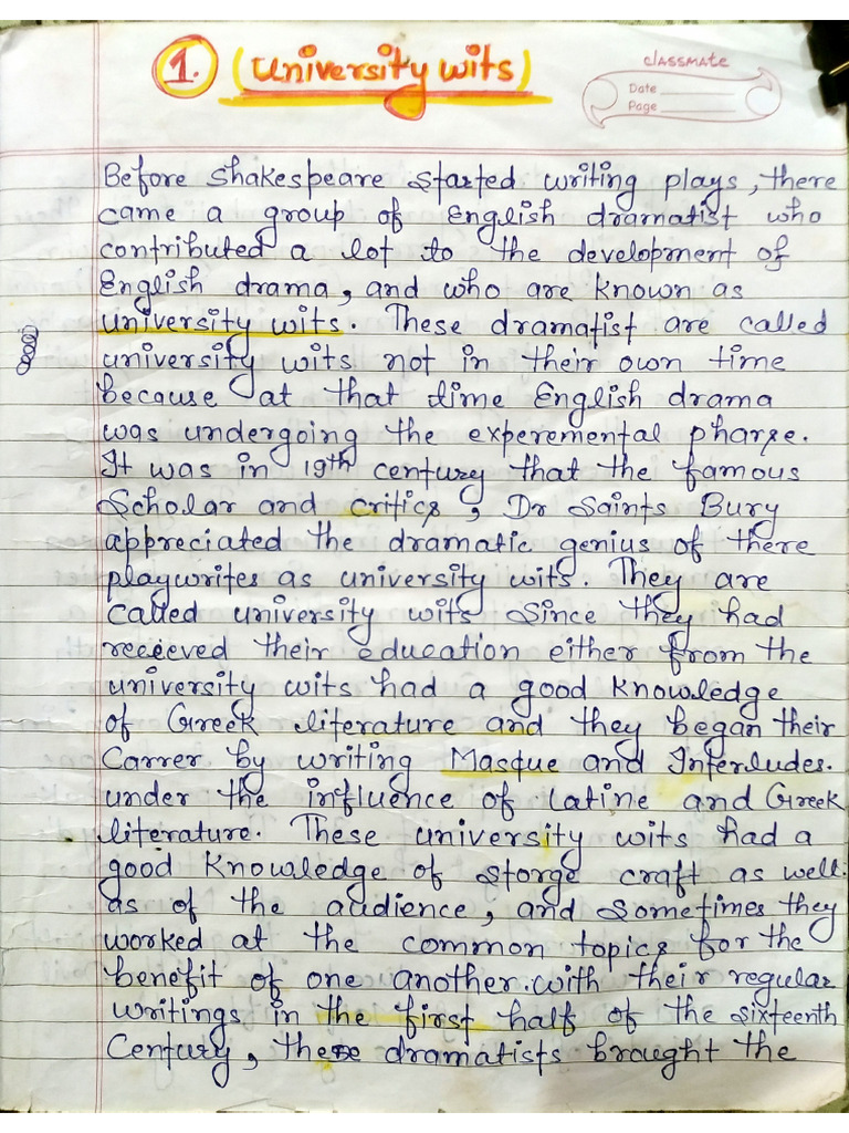 University Wits | PDF