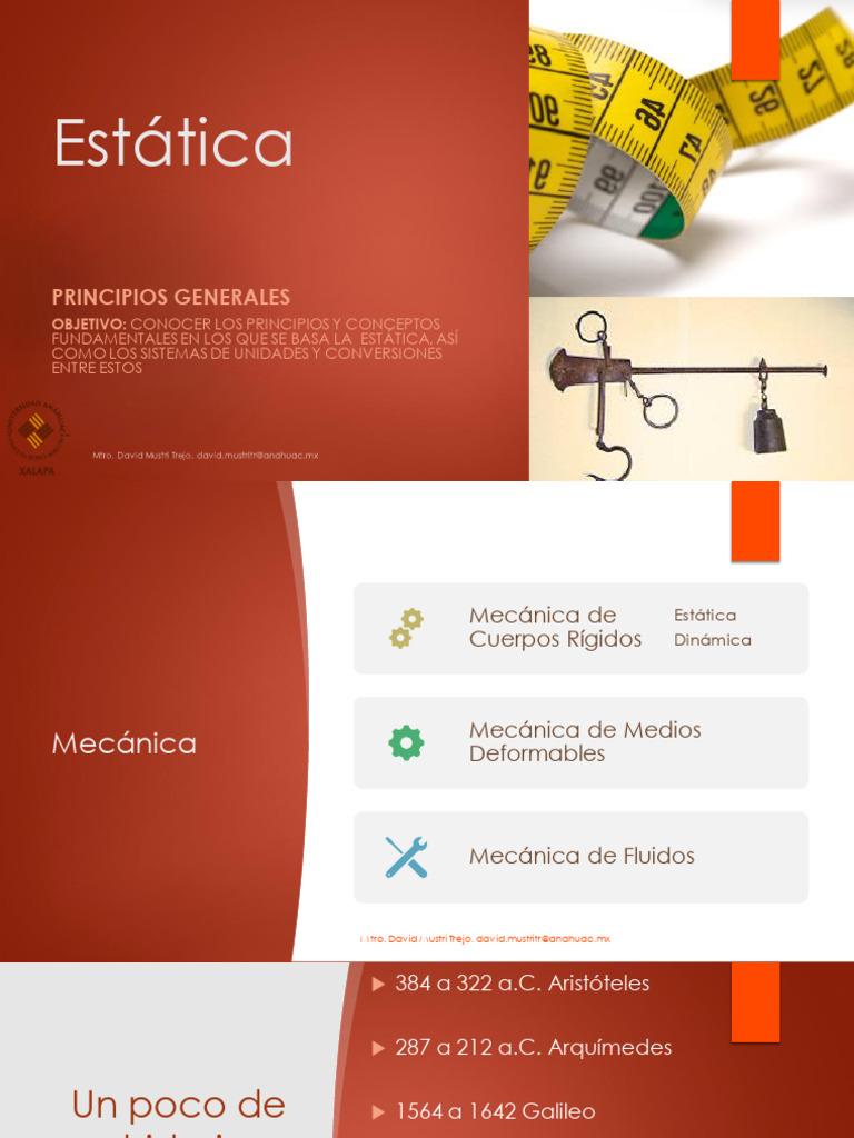 Estática - Clase 1 - Principios Generales | PDF