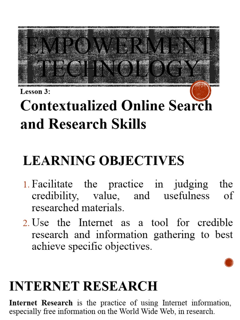 Lesson 3 Effective Internet Research | PDF | Internet | Uniform ...