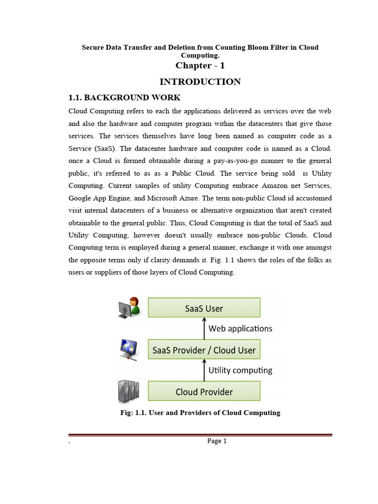 Secure Data Transfer and Deletion From Counting Bloom Filter in Cloud Computing. | PDF | Cloud ...
