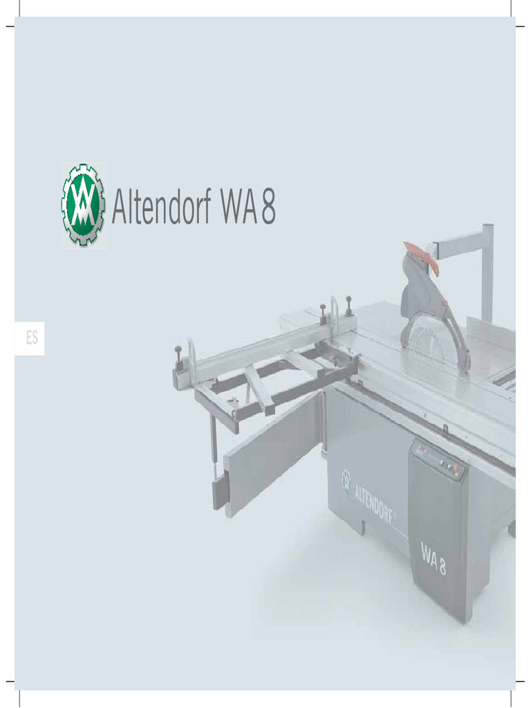 Altendorf WA 8: Tipos y características | PDF | Factores humanos y ...