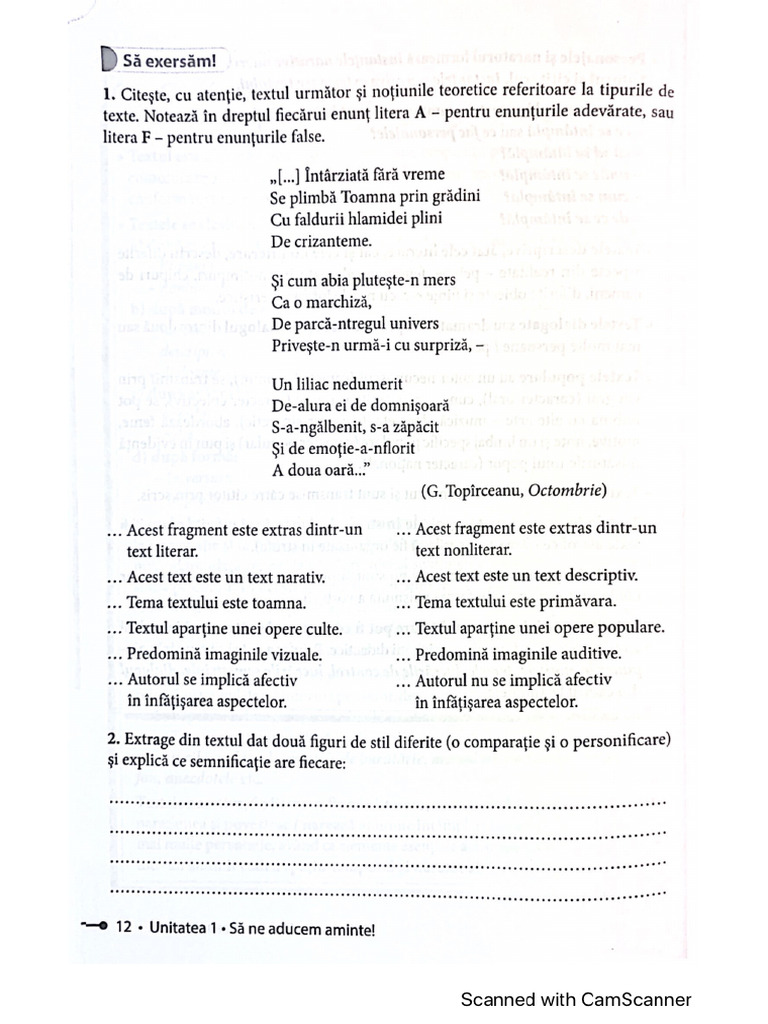 Literatura 1 - Sa Ne Aducem Aminte | PDF