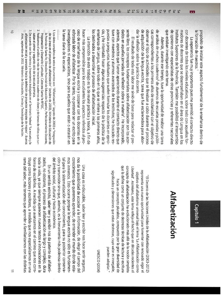 Pujato, B. Cap. 1. Alfabetización | PDF