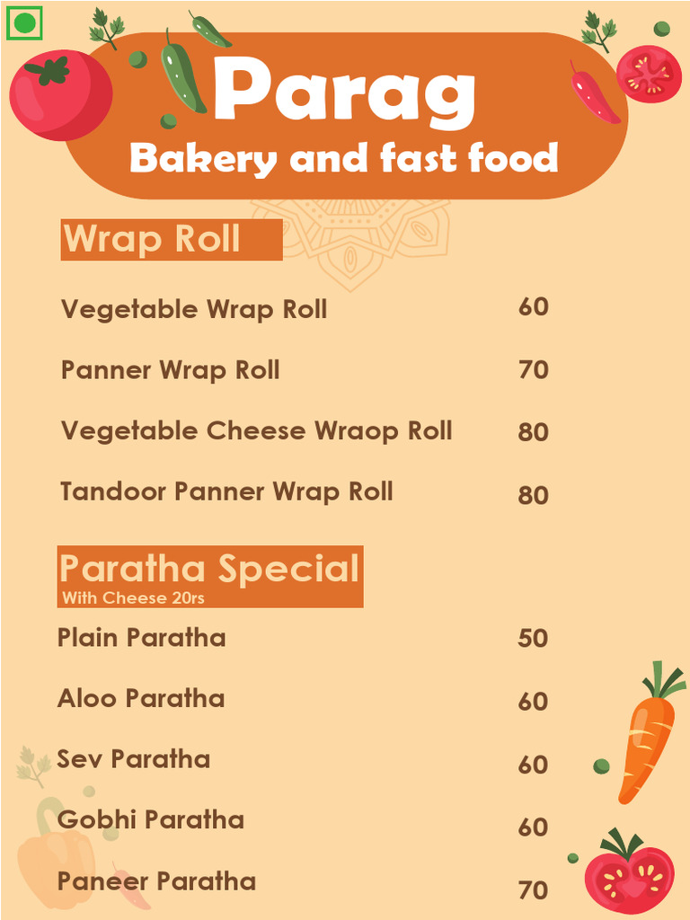 Paratha Menu Design Draft 2.1 PDFF | PDF
