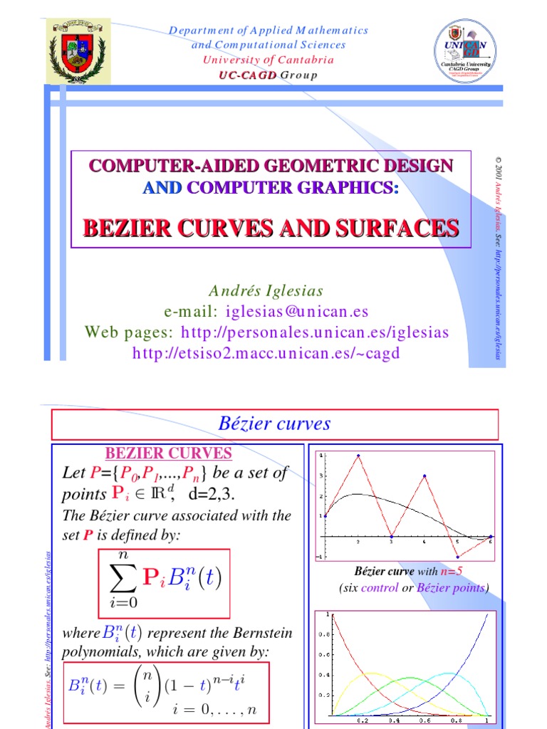Bezier Curves and Surfaces | PDF | Curve | Analytic Geometry