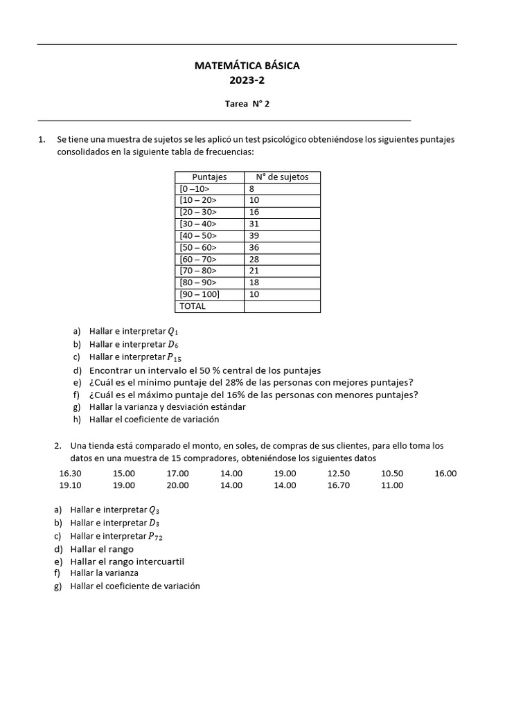 Tarea Mate 1 Estadistica Solucionario Pdf Estadísticas