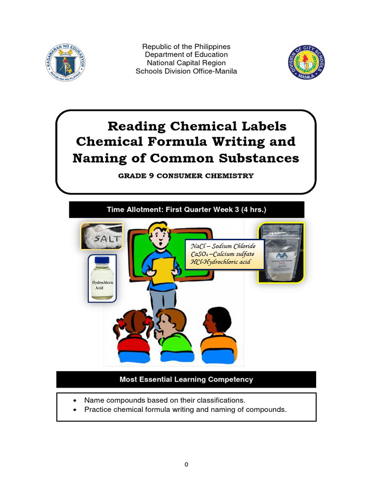 CONCHEM-9 Q1 W3 Mod3 | PDF | Ion | Chemical Compounds