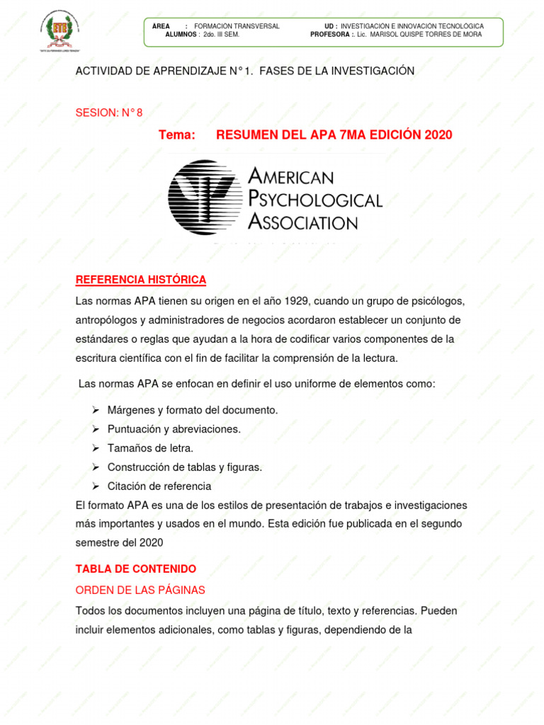 Normas Del APA 7ma - Ed | PDF | Serif | Estilo apa