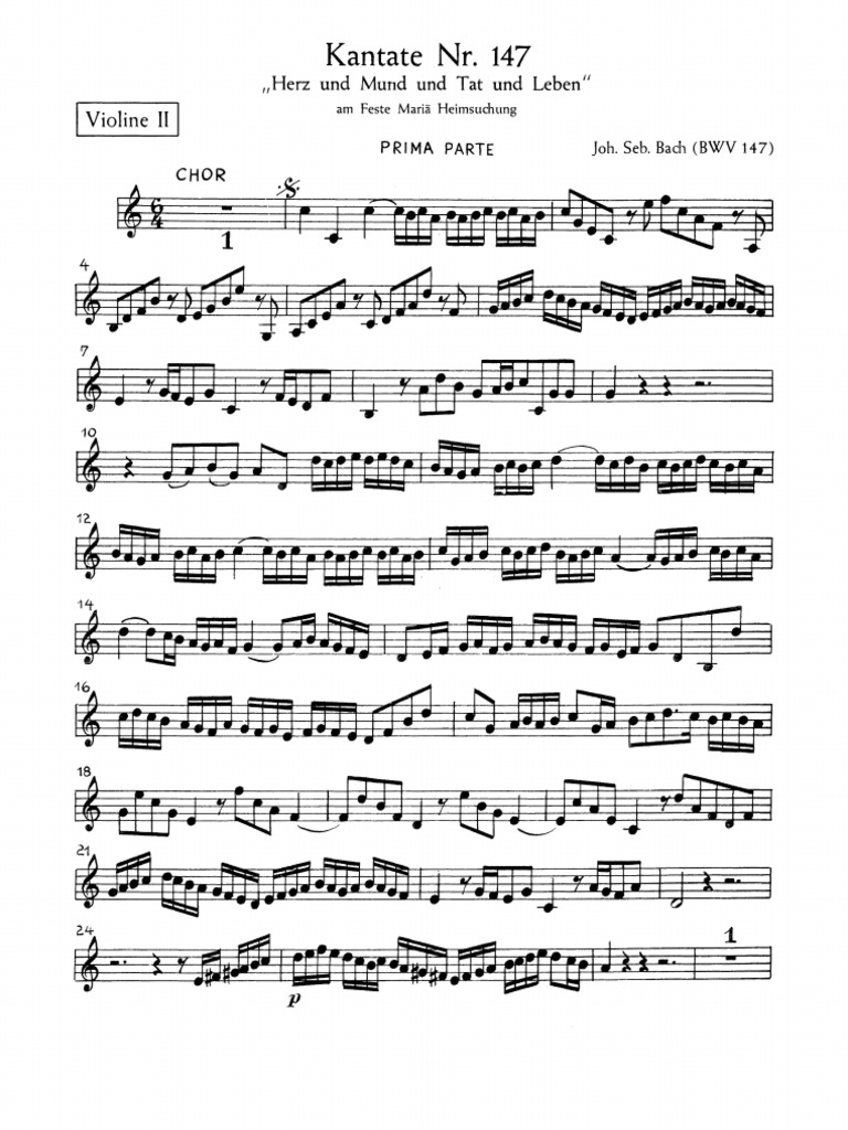 Jesus, Bleibet Meine Freude Violín II | PDF