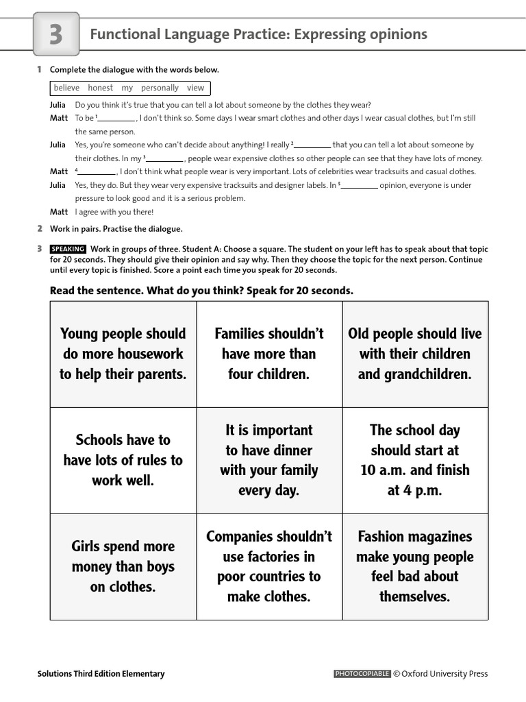 3 Functional Language Practice | PDF