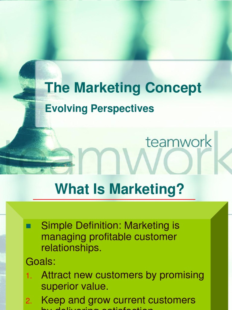 The Marketing Concept: Evolving Perspectives | PDF | Sales | Marketing