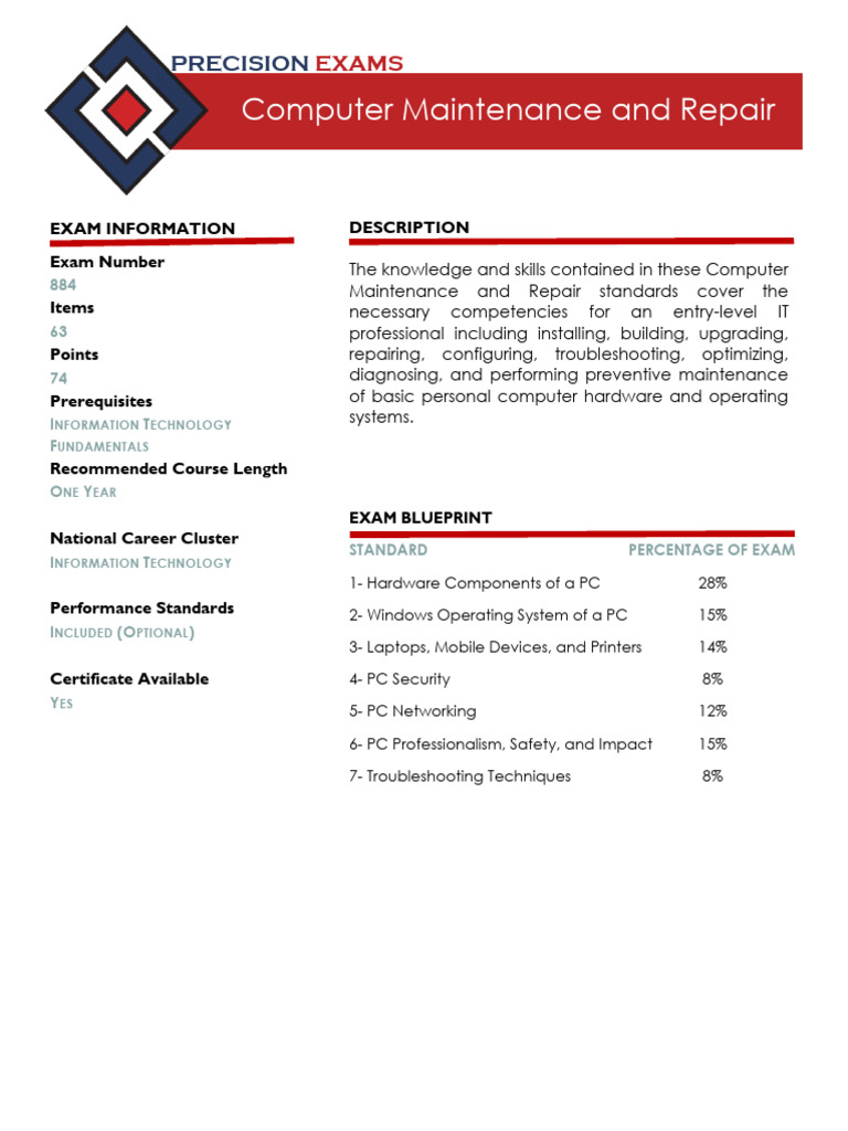 Computer Maintenance and Repair: Precision | Download Free PDF | Printer (Computing) | Booting