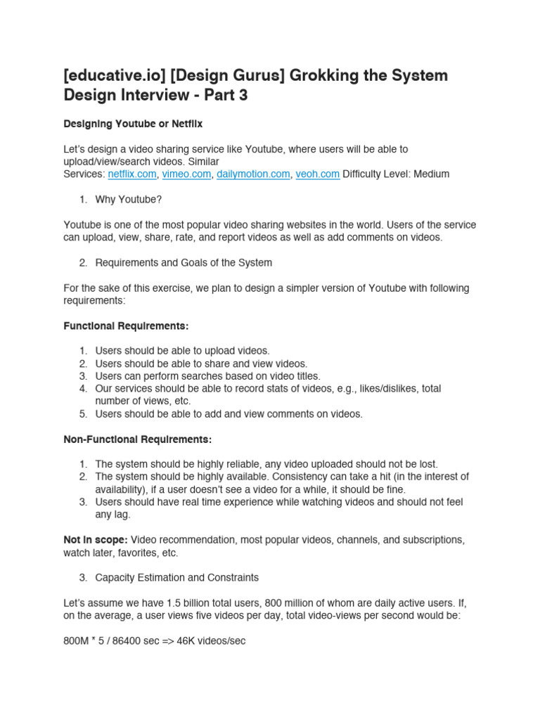 Educative System Design Part3 | PDF | Cache (Computing) | Networking