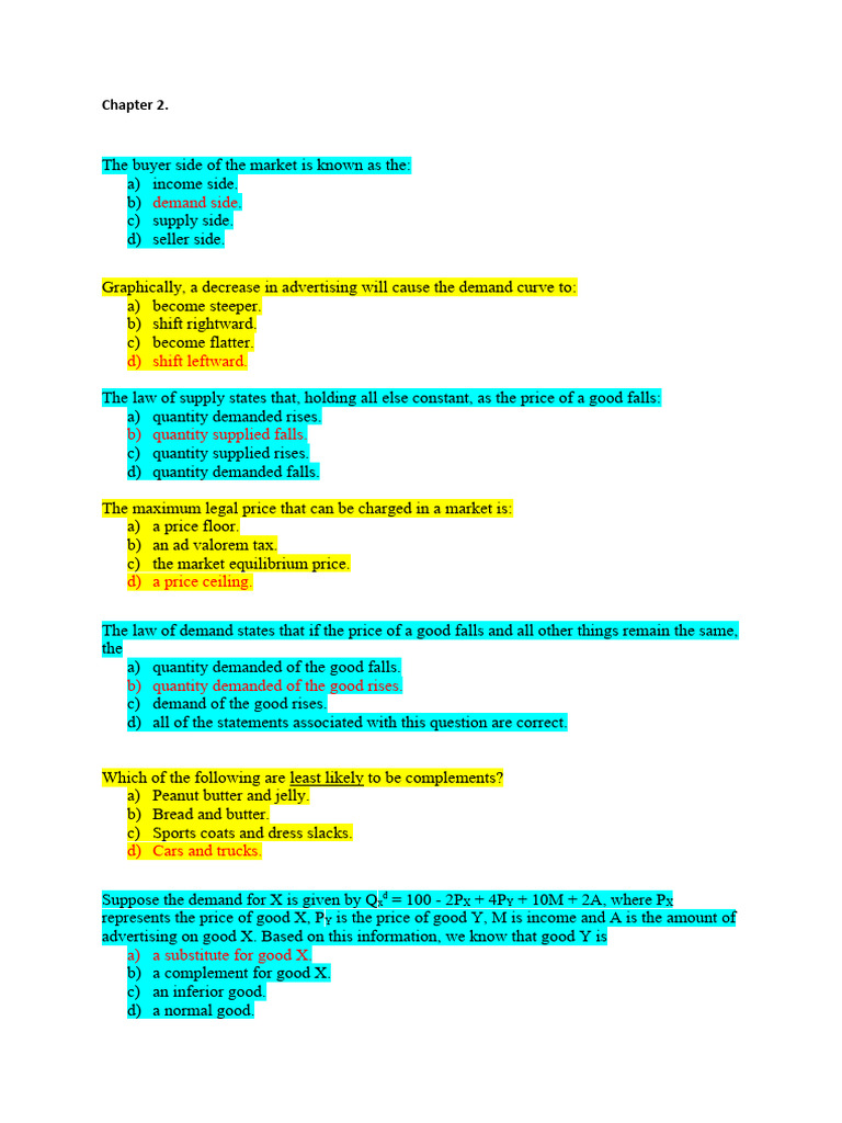 Chapter 2 | PDF | Demand | Economic Surplus