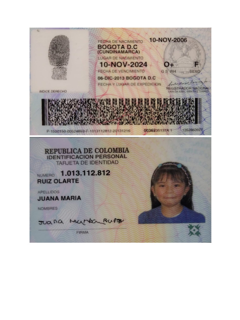 Documento de Identidad | PDF