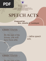 Searle's Classification of Speech Act | PDF | Semiotics | Human Communication
