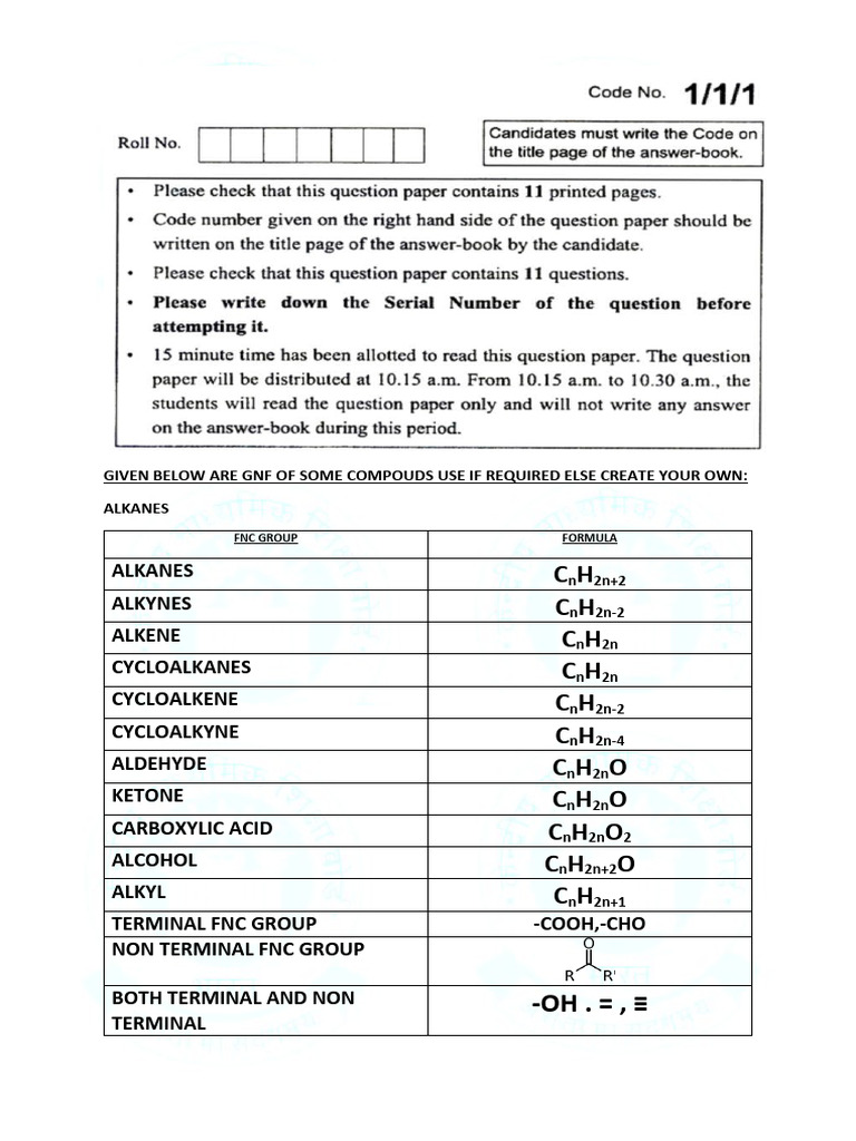 Carbon and Its Compound Cbse Questions | PDF