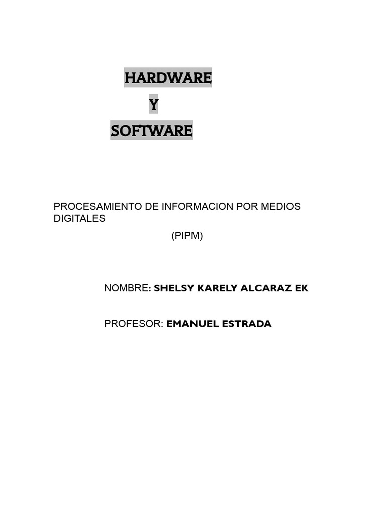 Tabla Hardware y Software | PDF | Hardware de la computadora | Periférico