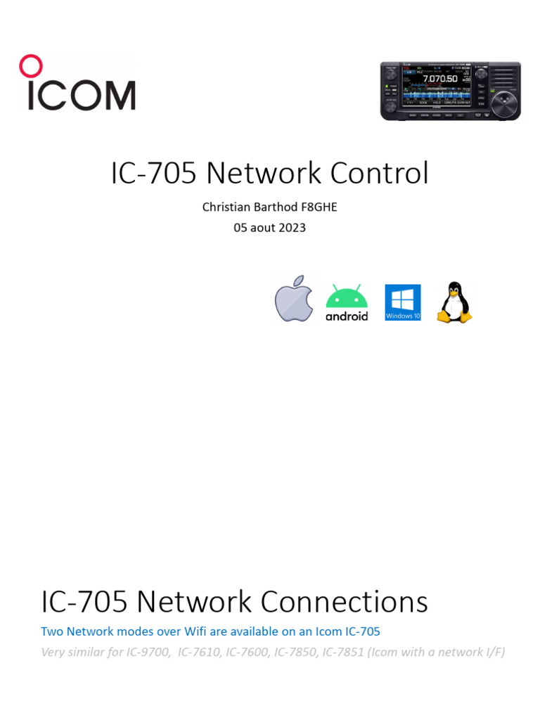 Network With IC-705 | PDF