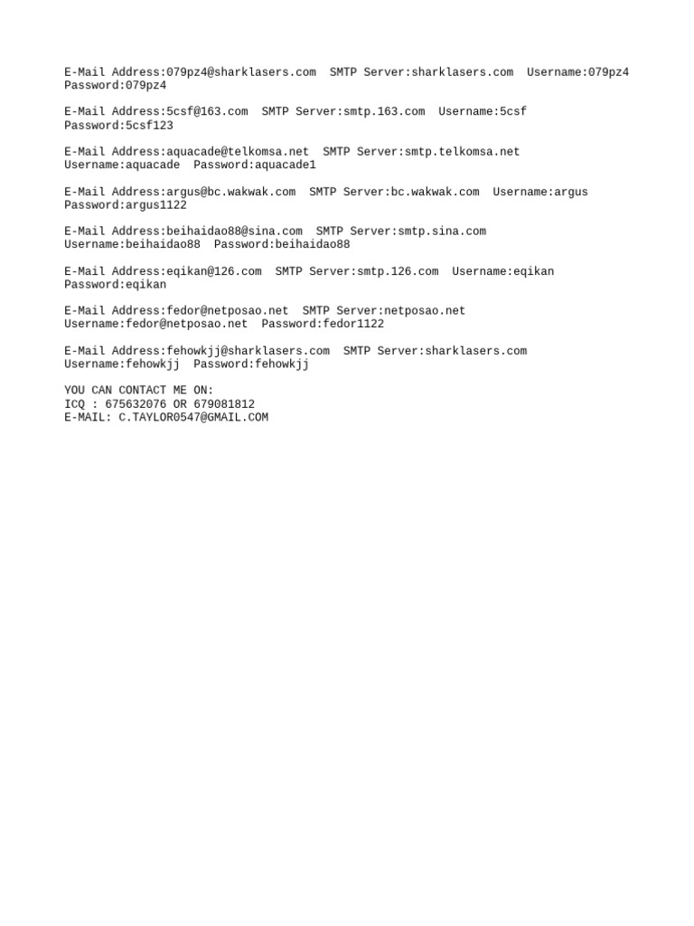 100 Working SMTP | PDF | Business | Computers