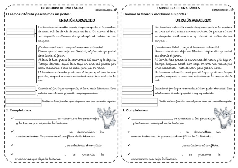 Sesion 2 - Partes de La Fabula | PDF