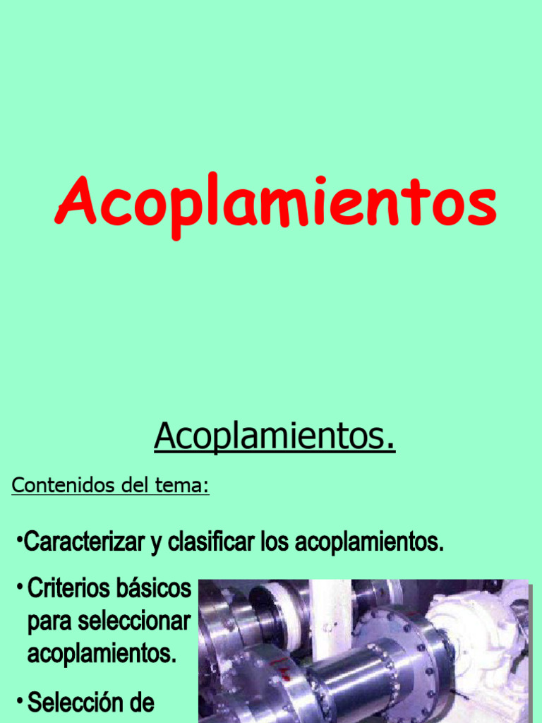 08 Acoplamiento | PDF | Engranaje | Ingeniería mecánica