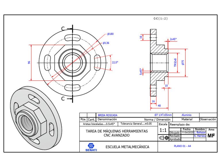 Plano CNC Brida | PDF