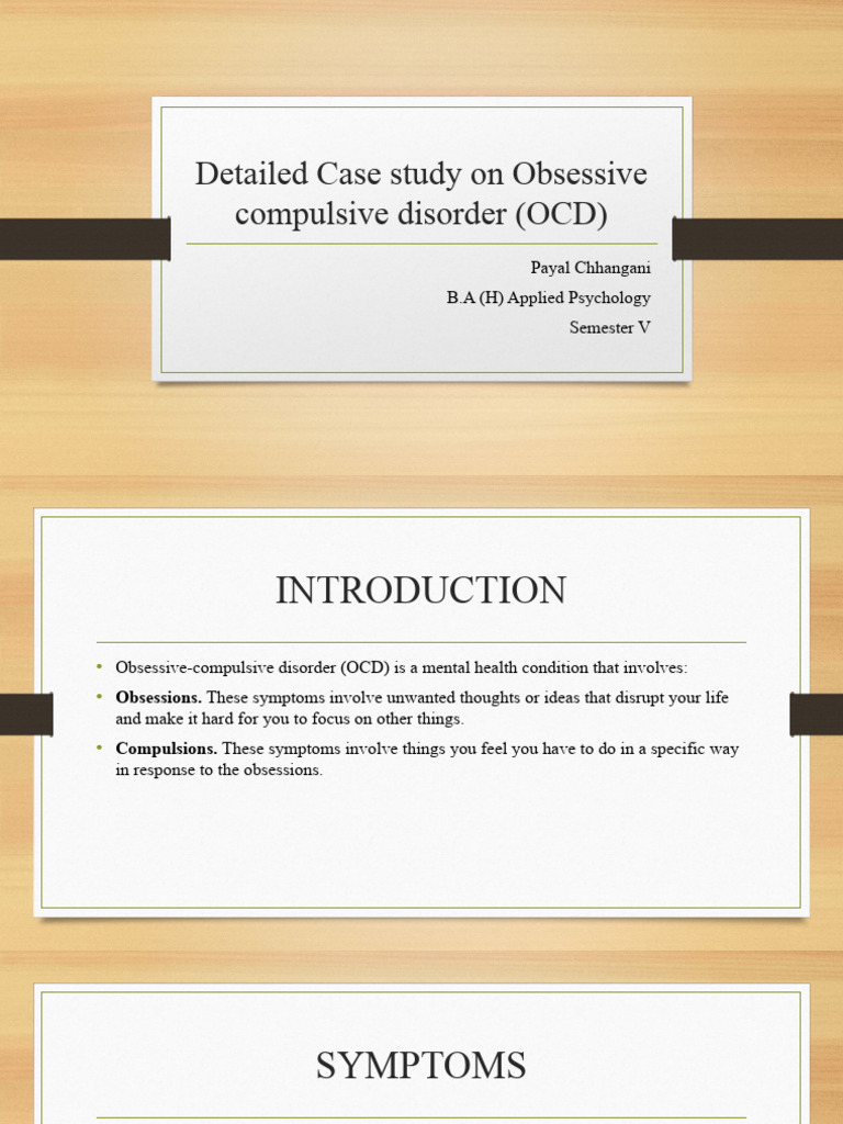 Seminar2 OCD | PDF | Obsessive–Compulsive Disorder | Cognitive ...
