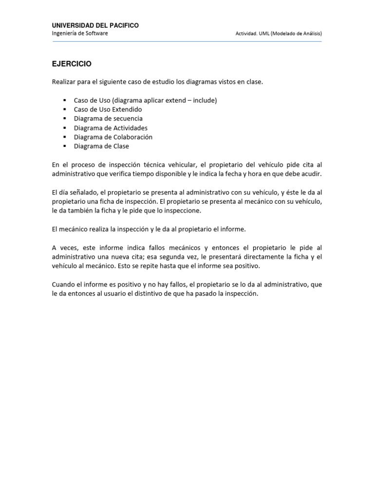 Ejercicio Uml | PDF