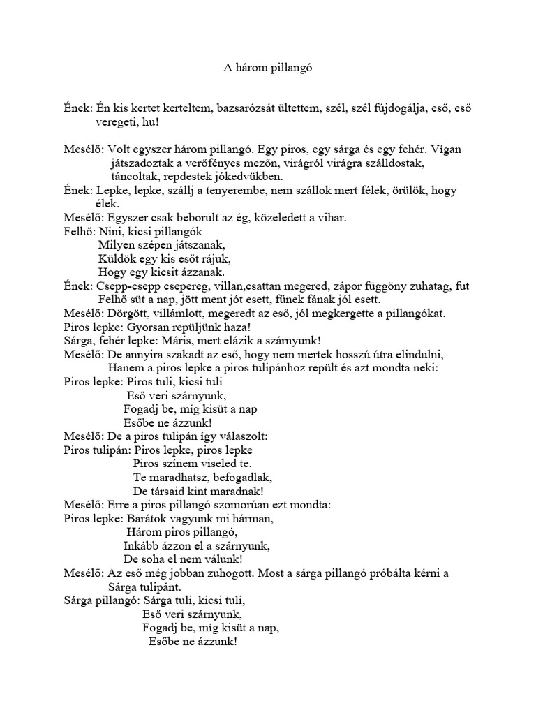A Három Pillangó | PDF