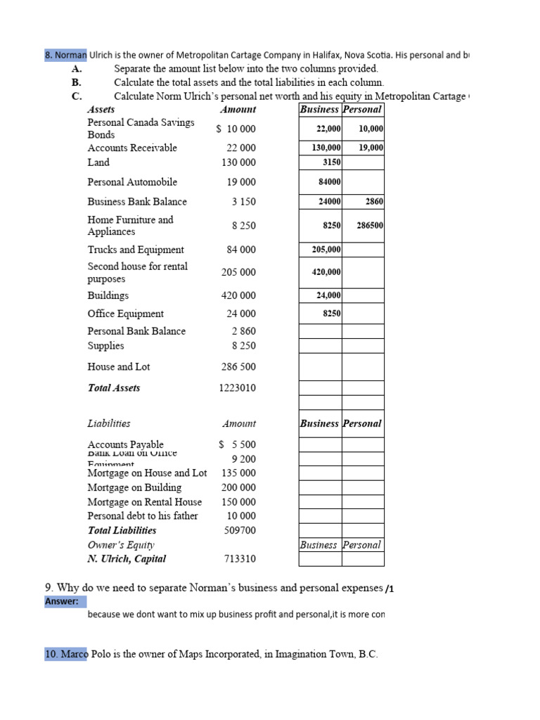 Chapter 2 Excel Test | Download Free PDF | Balance Sheet | Equity (Finance)