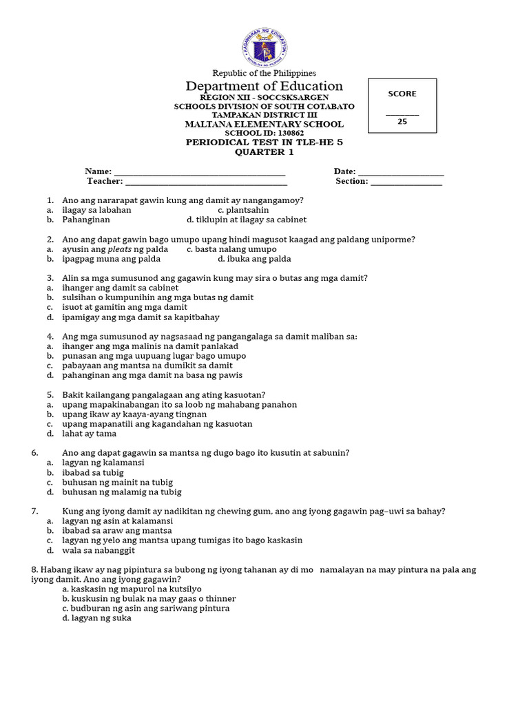 Tle He 5 2023 2024 Pdf