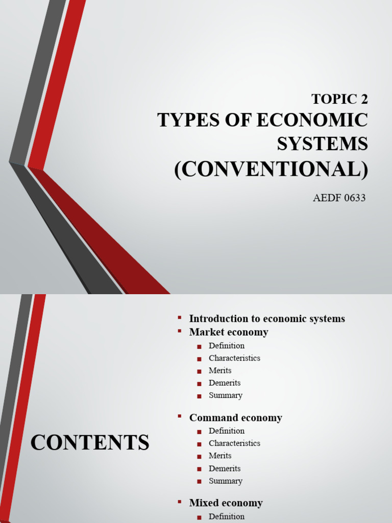 Topic 2 Types of Economics System Conventional | Download Free PDF ...