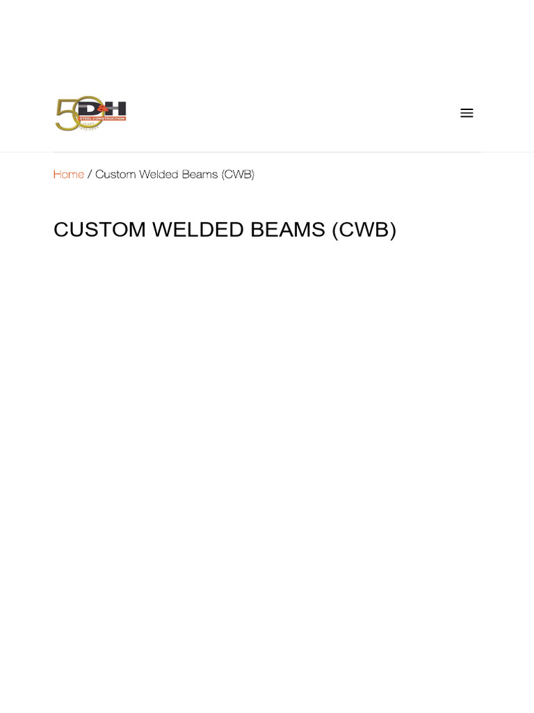 Custom Welded Beams Manufacturing Guide | PDF | Technology & Engineering
