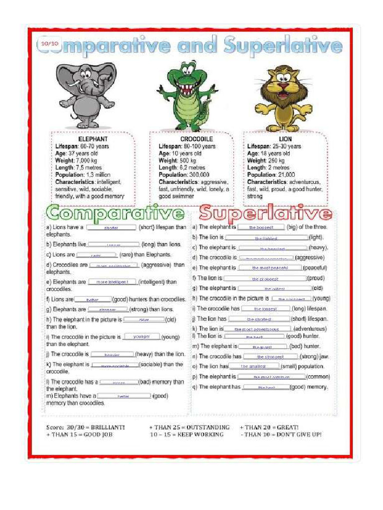 Comparative and Superlative U5 - Jostin Alvarez | PDF