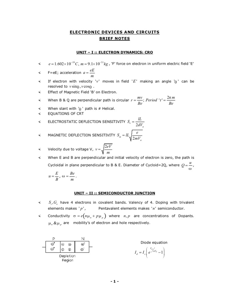 Edc Important Points | PDF | Bipolar Junction Transistor | Mosfet