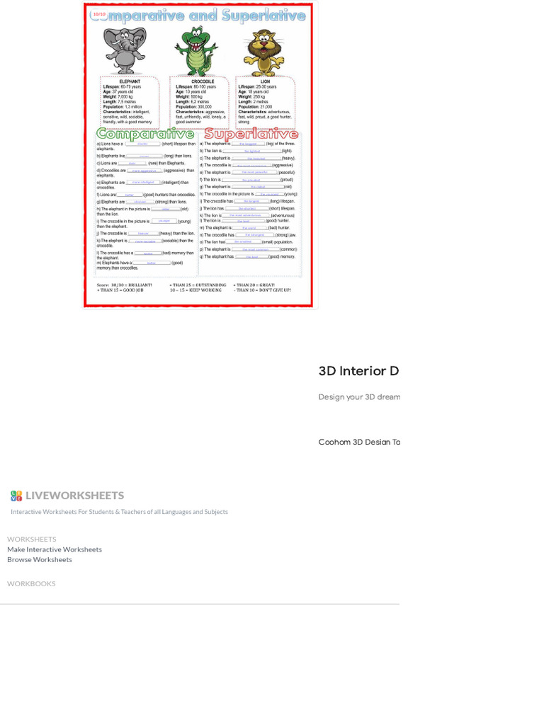 Interactive Worksheets & 3D Design | PDF