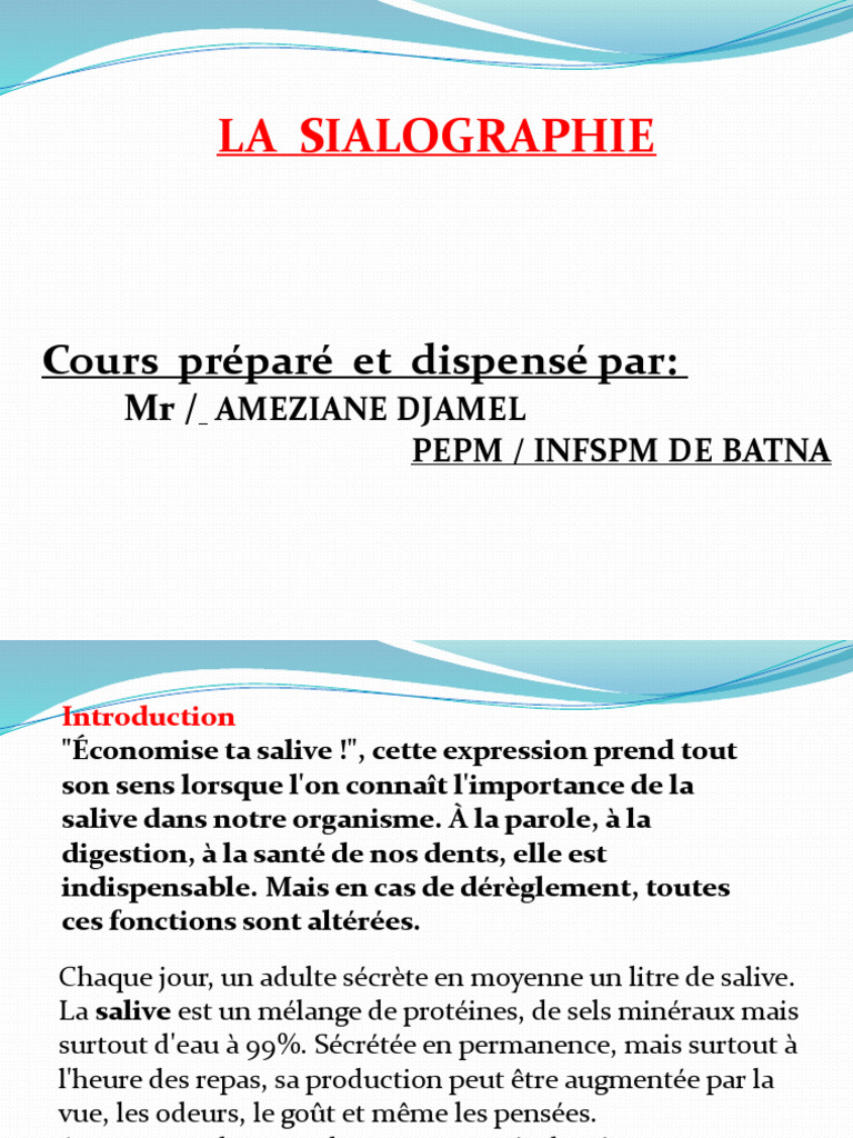 La Sialographie | PDF