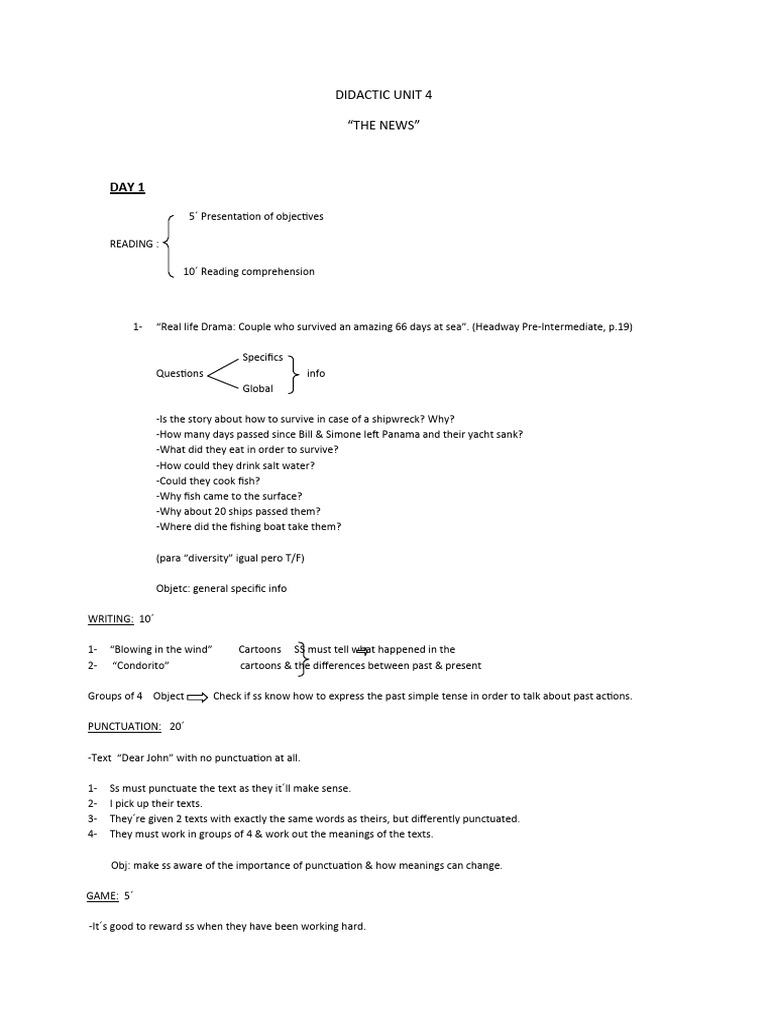 Didactic Unit 4 | PDF | Grammar | Human Communication