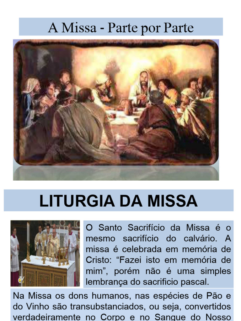 A Missa Parte Por Parte | PDF | Missa (liturgia) | Eucaristia
