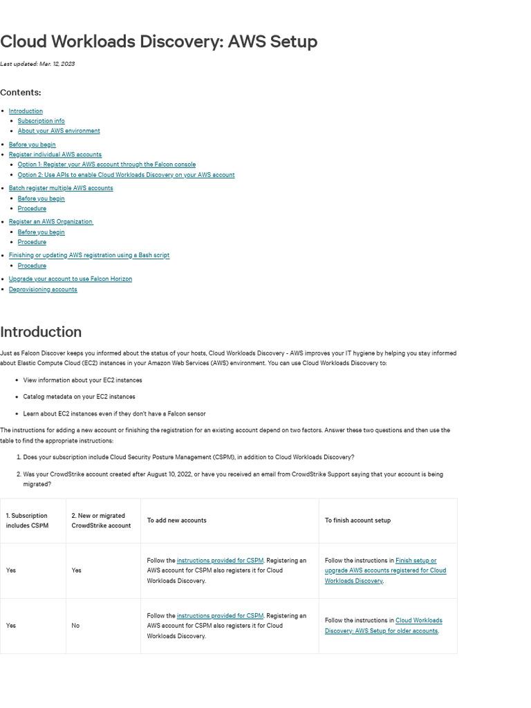 AWS Cloud Workloads Discovery Guide | PDF | Amazon Web Services | Command Line Interface