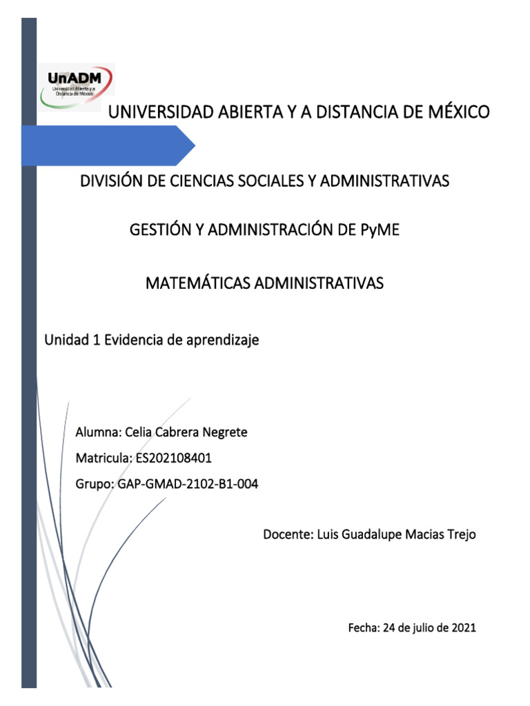 Mad U1 Ea Cecn | PDF | División (Matemáticas) | Factorización